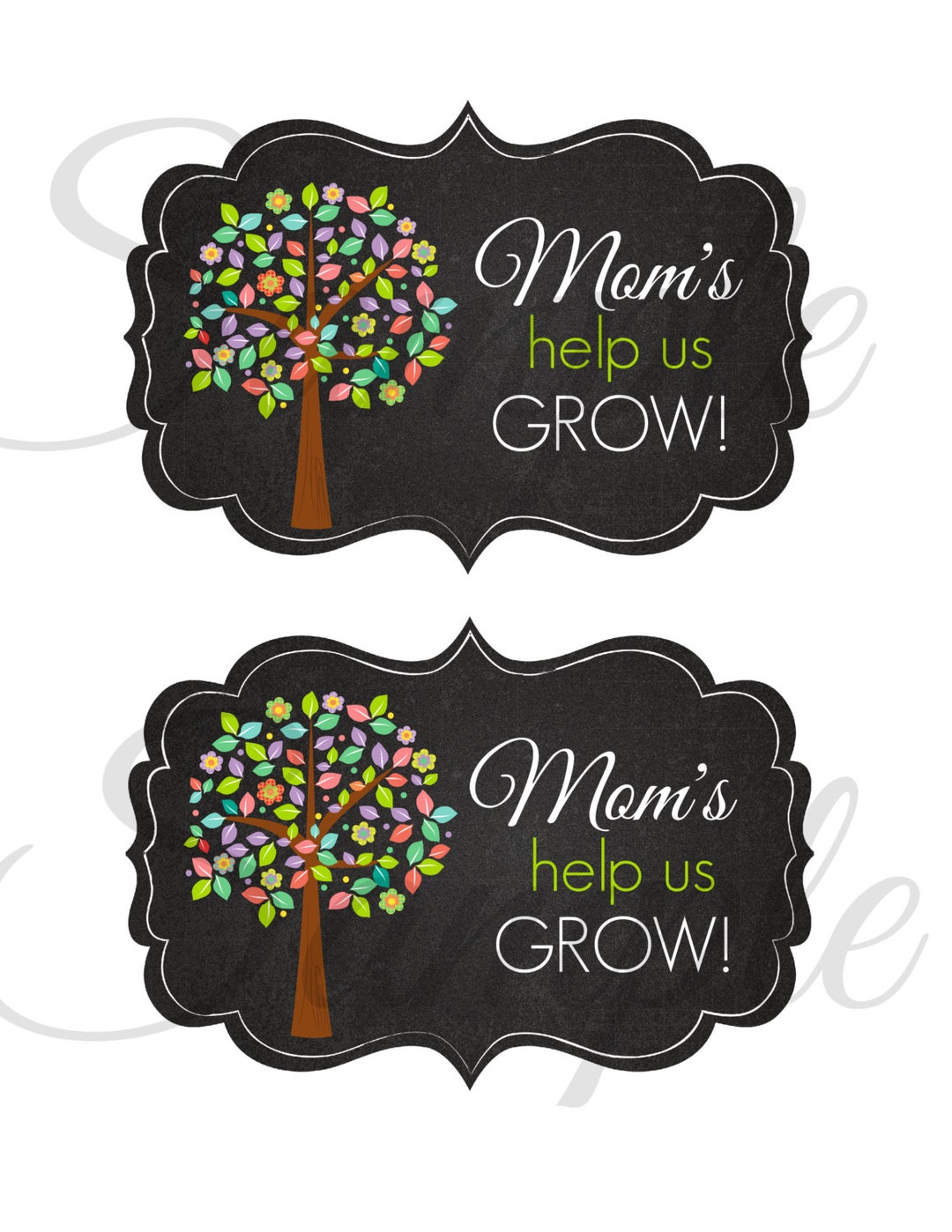 INSTANT Download MOMS Help Us GROW Card Gift Printable Download Fun ...