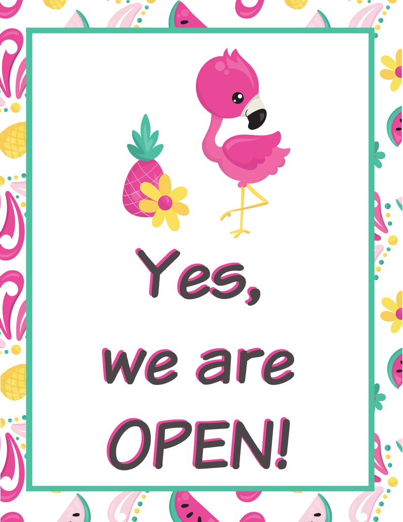 Flamingo Diner MENU Set PERSONALIZED Dramatic Play - Etsy