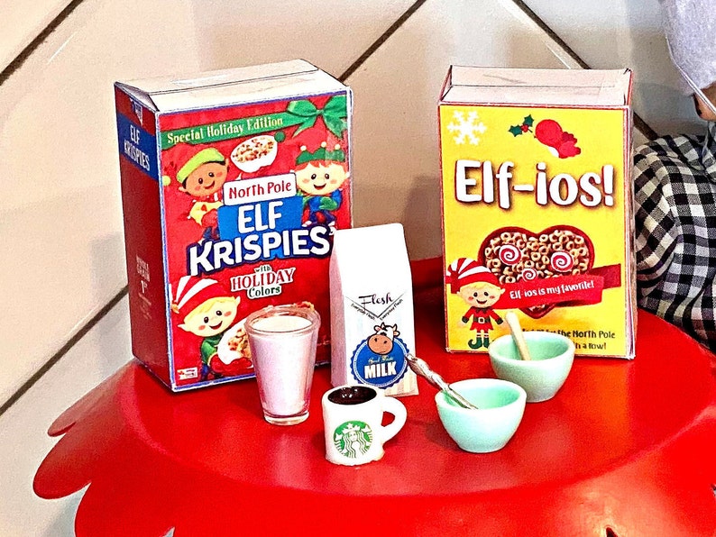 Elf CEREAL Boxes ELF Breakfast DIY Printable Page Files - Etsy