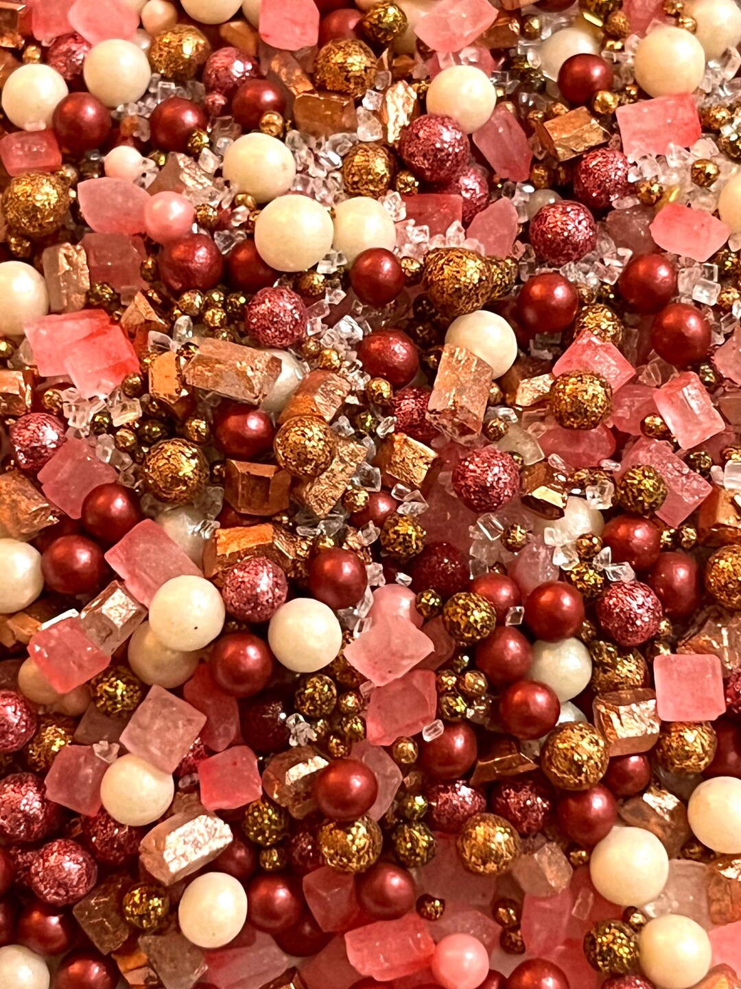 Burgundy, Pink, and Rose Gold Luxe Sprinkle Mix - Etsy