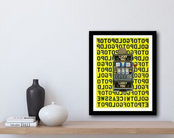 Gambling Slot Machine Wall Decal Wall Fabric Vinyl Decal - Etsy