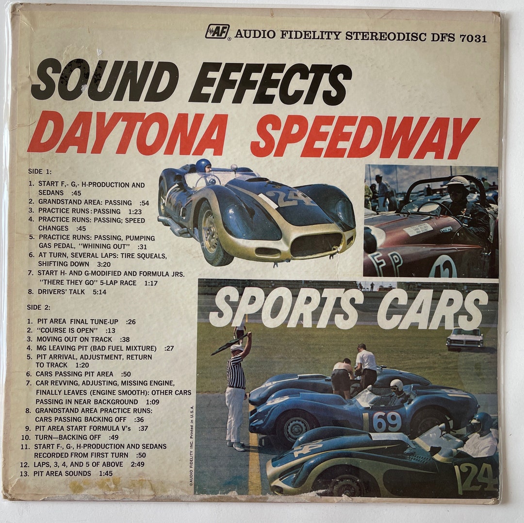 Vintage sound effects LP: Sound Effects Daytona Speedway, stereo, Audio ...