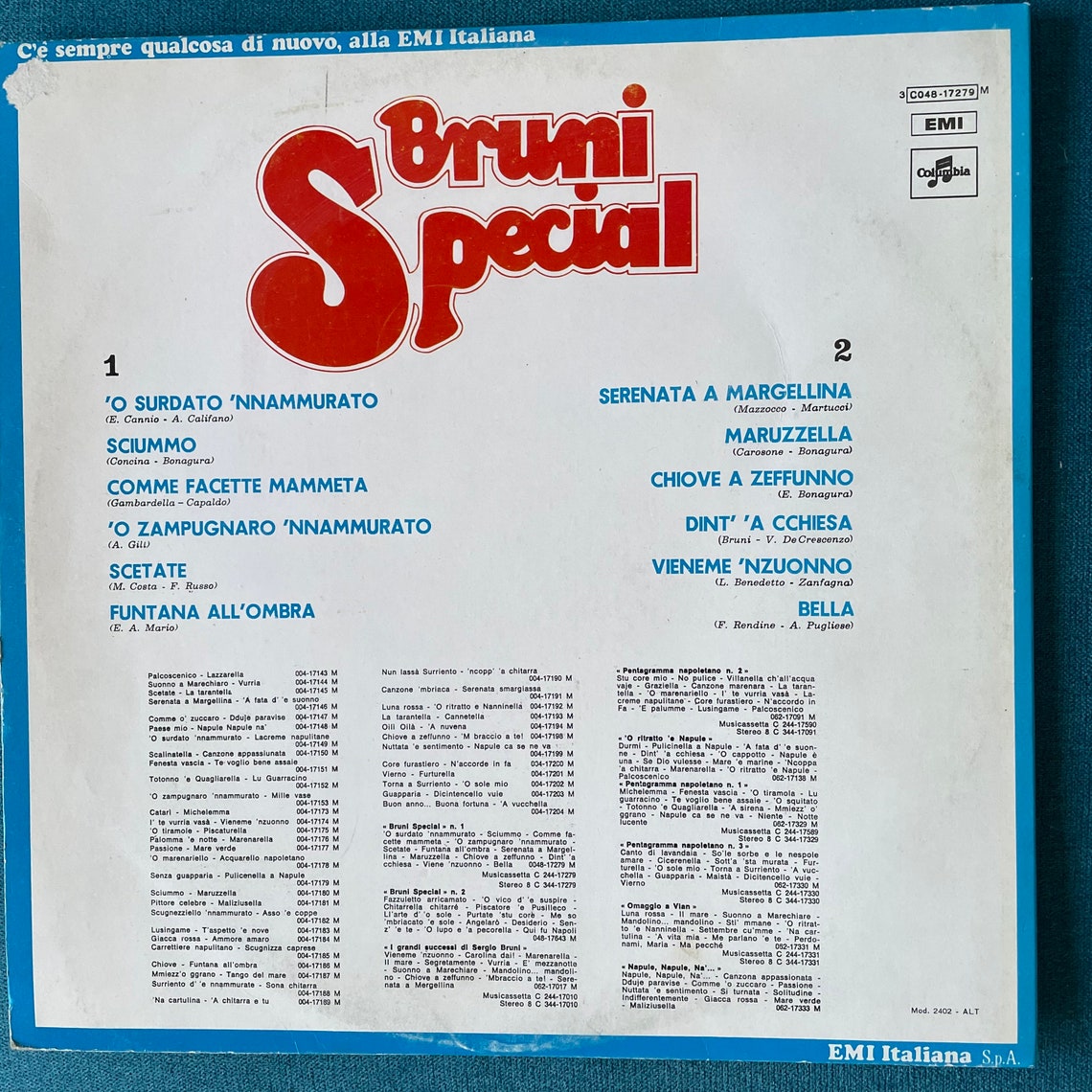 Vintage Italian Vocals LP: Bruni Special by Sergio Bruni - Etsy