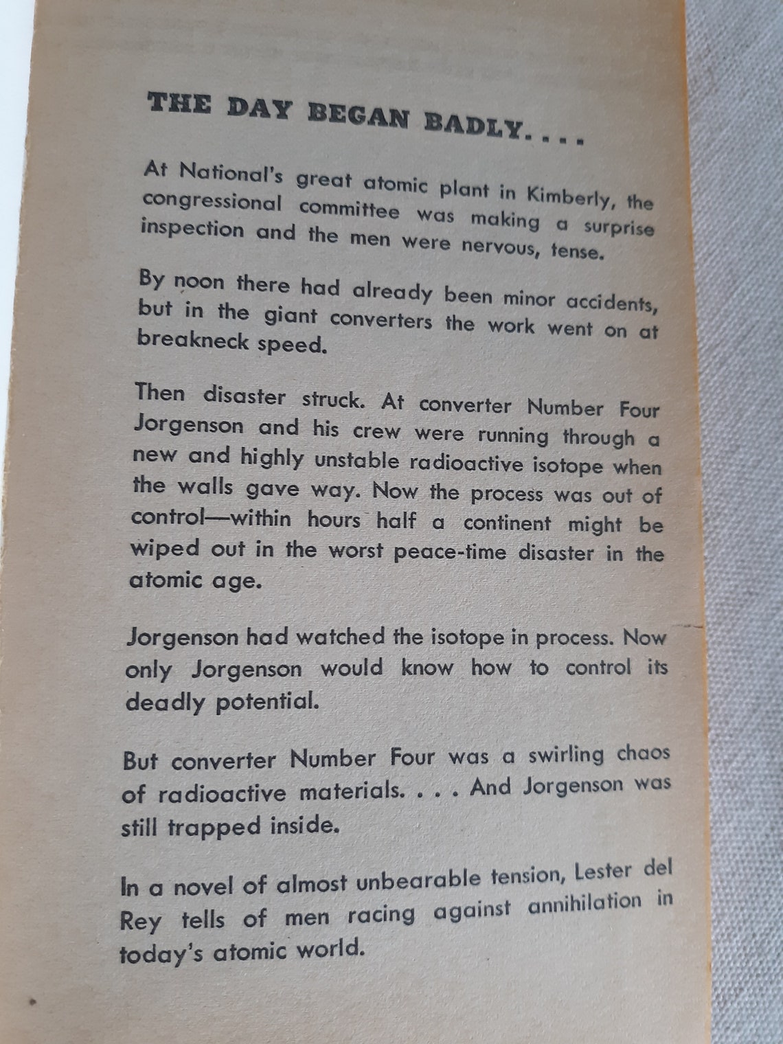 Vintage Speculative Fiction: Nerves by Lester Del Rey 5th - Etsy