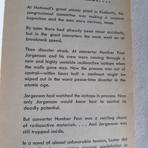 Vintage Speculative Fiction: Nerves by Lester Del Rey, 5th Printing ...