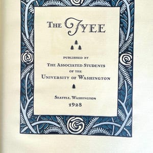 Antique Yearbook With Art: the Tyee - Univ. of Washington, Embossed ...