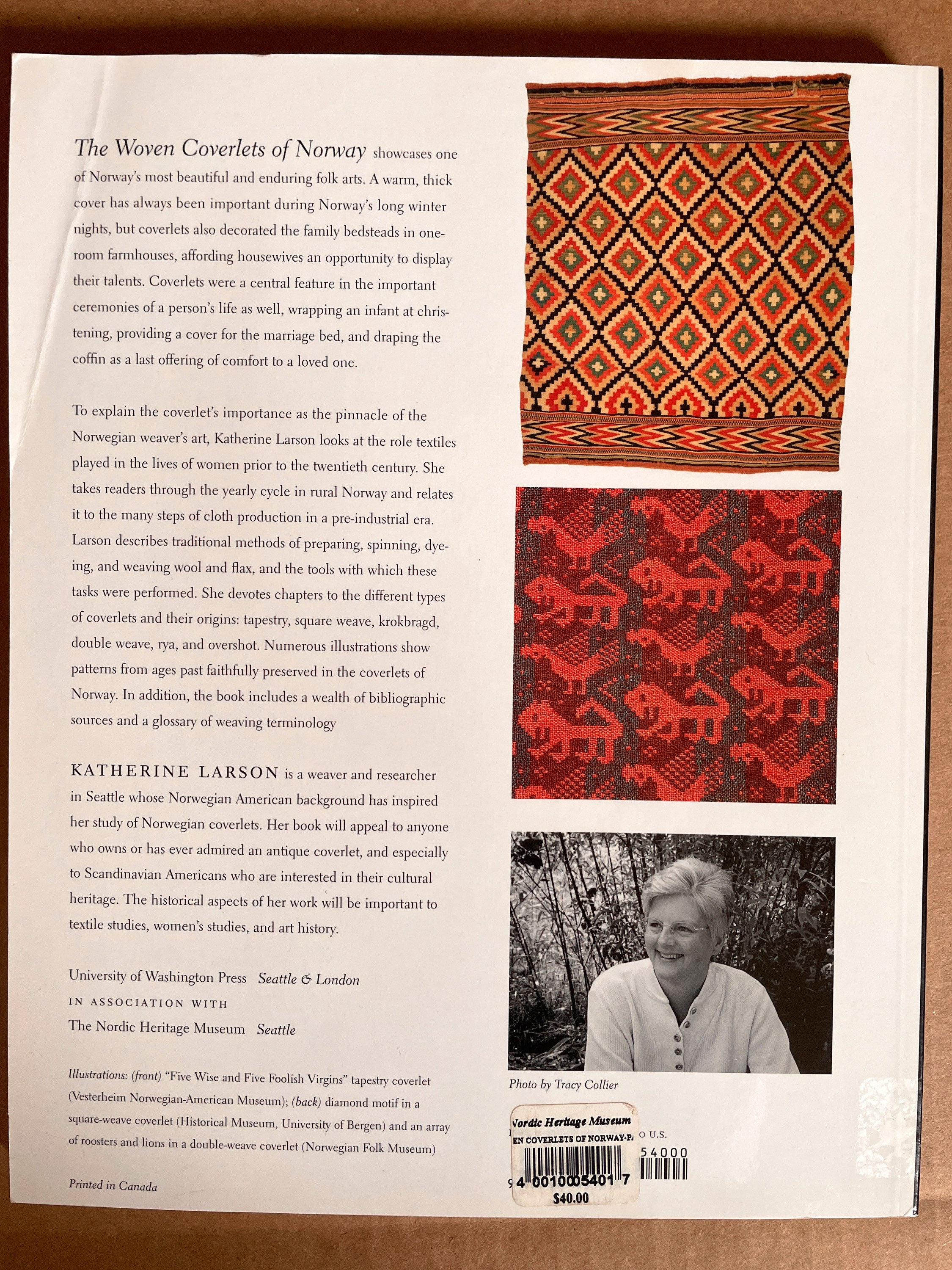 Art Book: the Woven Coverlets of Norway by Katherine Larson, University ...