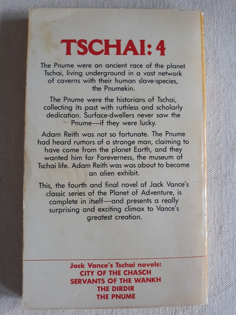 Vintage Scifi: the Pnume by Jack Vance (1970), 1st Printing, 1979 - Etsy
