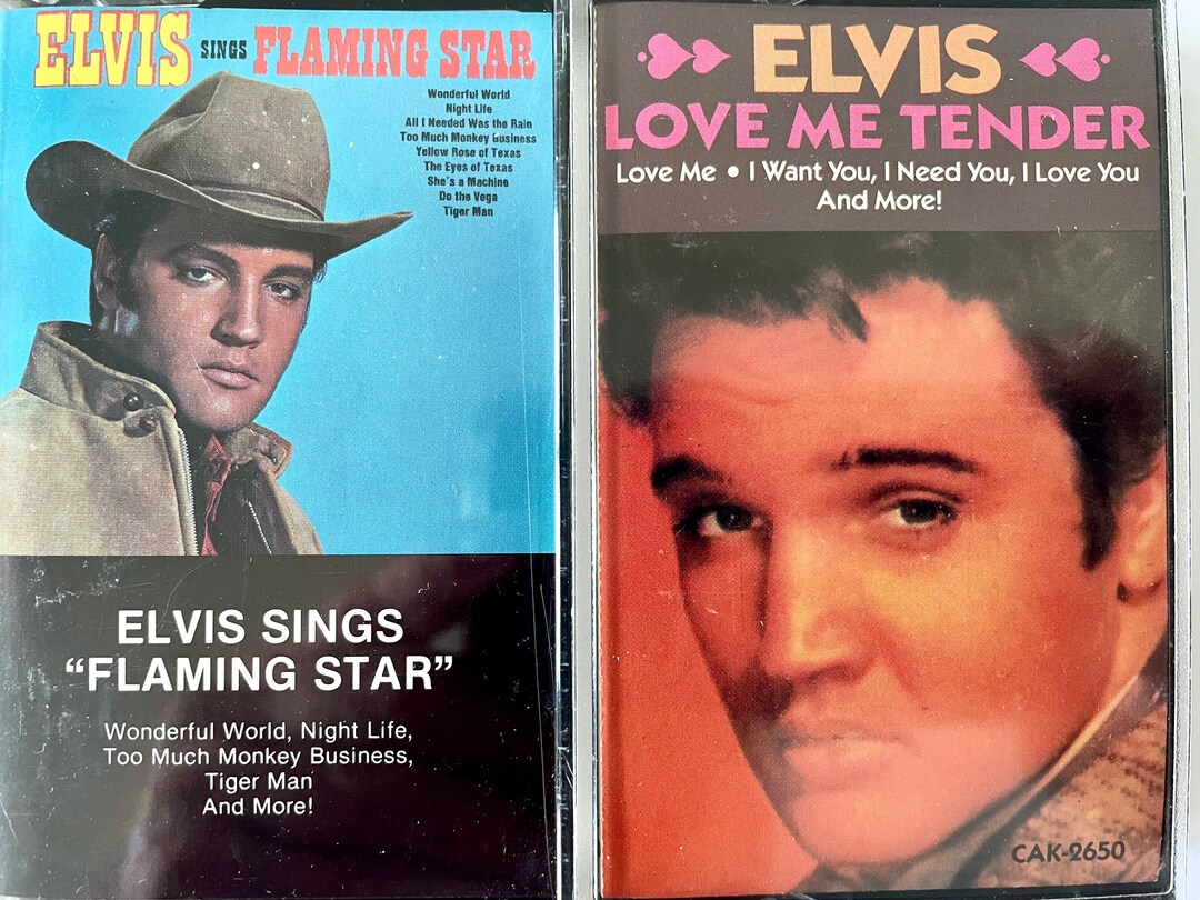 Two Elvis Cassettes: Love Me Tender, Flaming Star by Elvis Presley, RCA ...