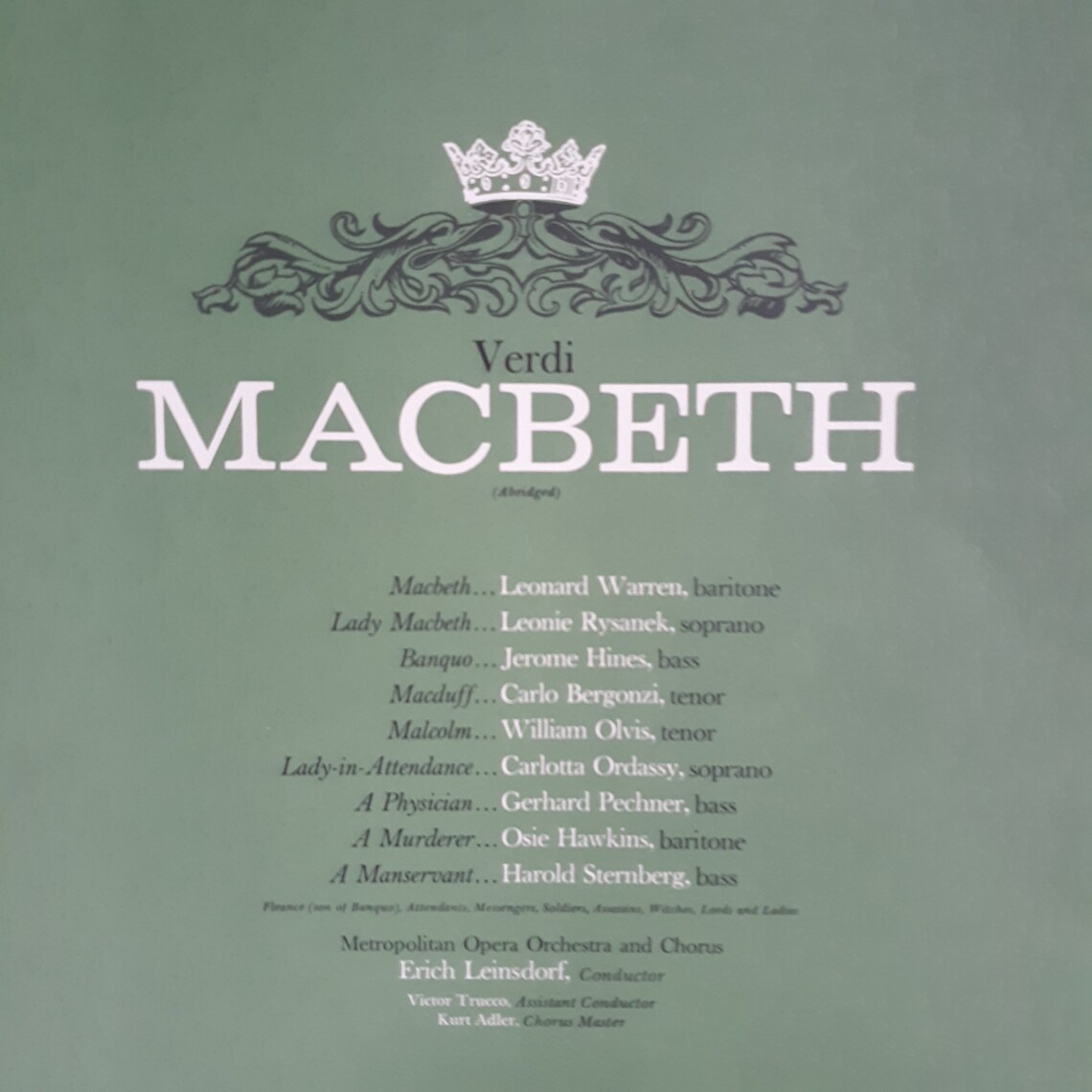 Vintage Verdi Macbeth Opera 2XLP Box Set: Metropolitan Opera, 1959 - Etsy