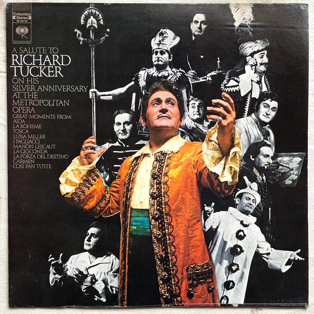 Opera LP: A Salute to Richard Tucker on His Silver Anniversary ...