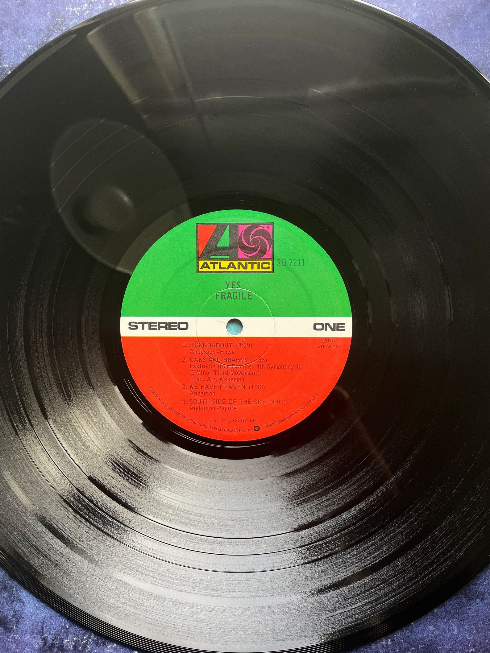 Vintage Rock LP: Fragile by Yes Gatefold Insert Atlantic - Etsy