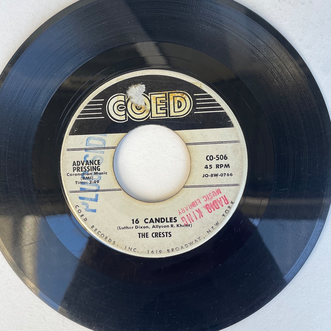 16 Candles / Beside You by the Crests, Promo Advanced Pressing, 1958 ...