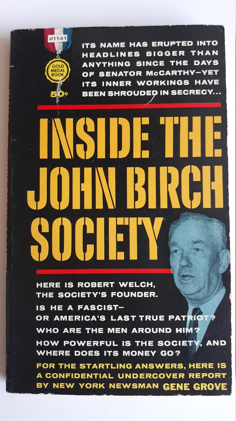Vintage paperback: Inside The John Birch Society by Gene | Etsy