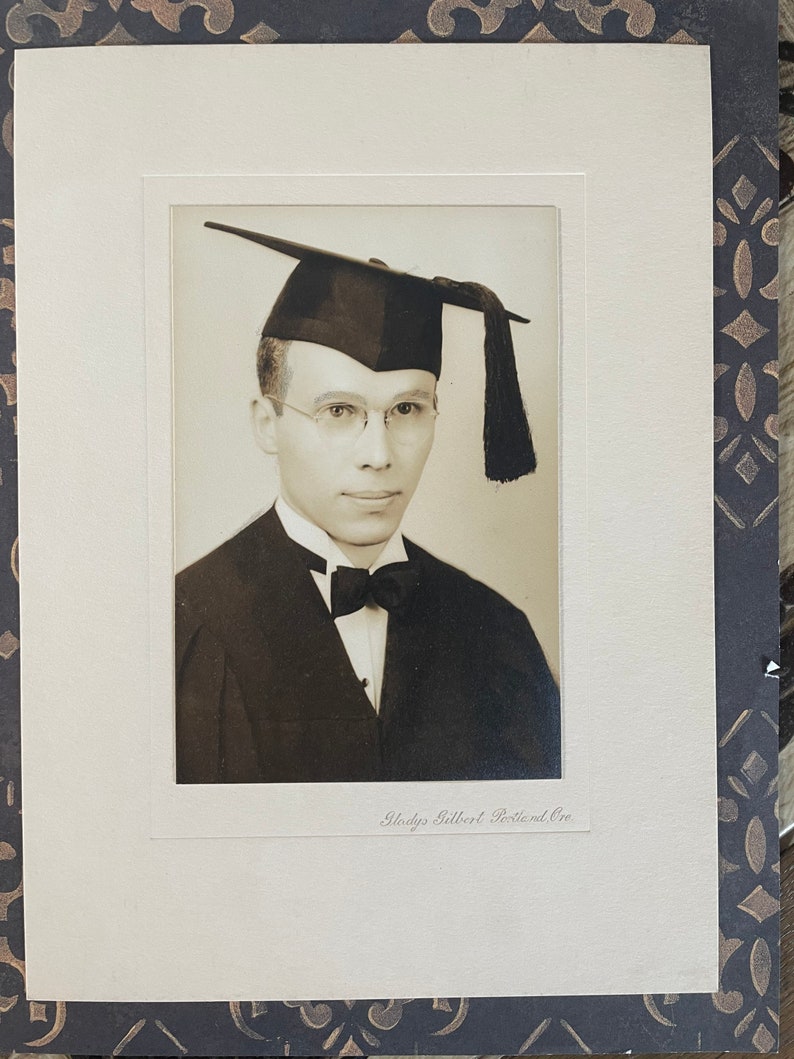 Vintage Found Photograph: Graduation Photo, Professional, Portland ...