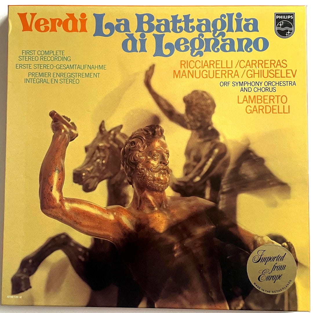 Opera LP Box Set: Verdi La Battaglia Di Legnano With Ricciarelli ...
