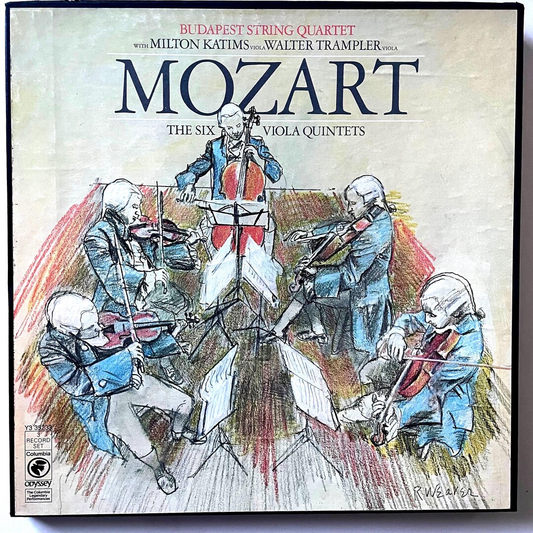 Classical LP Box Set: Mozart the Six Viola Quintets by Budapest String Quartet, 3XLP, Mono ...