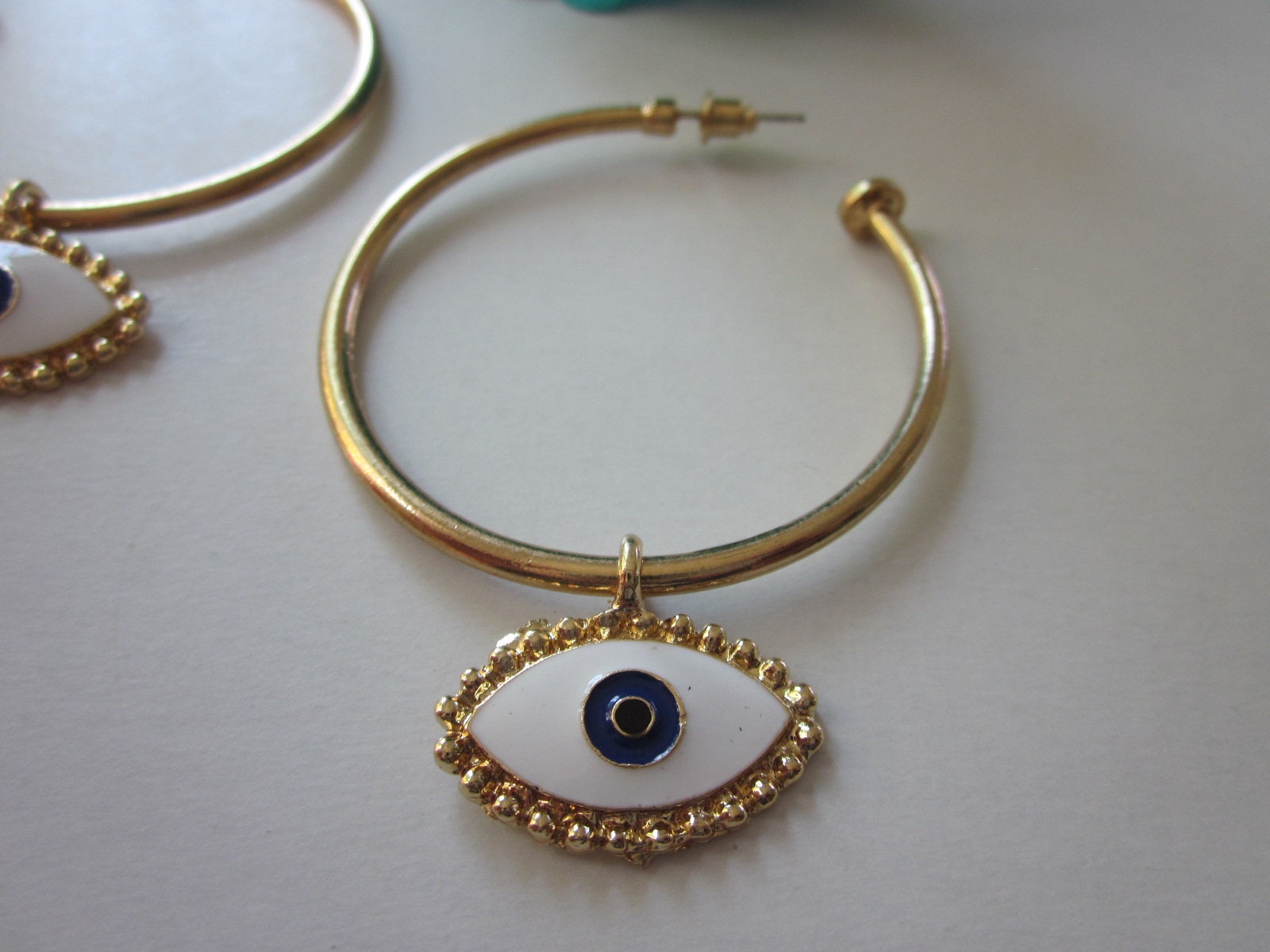 Evil Eye Earrings-/ Big Eye Earrings / Bohemian Earrings / Evil Eye ...