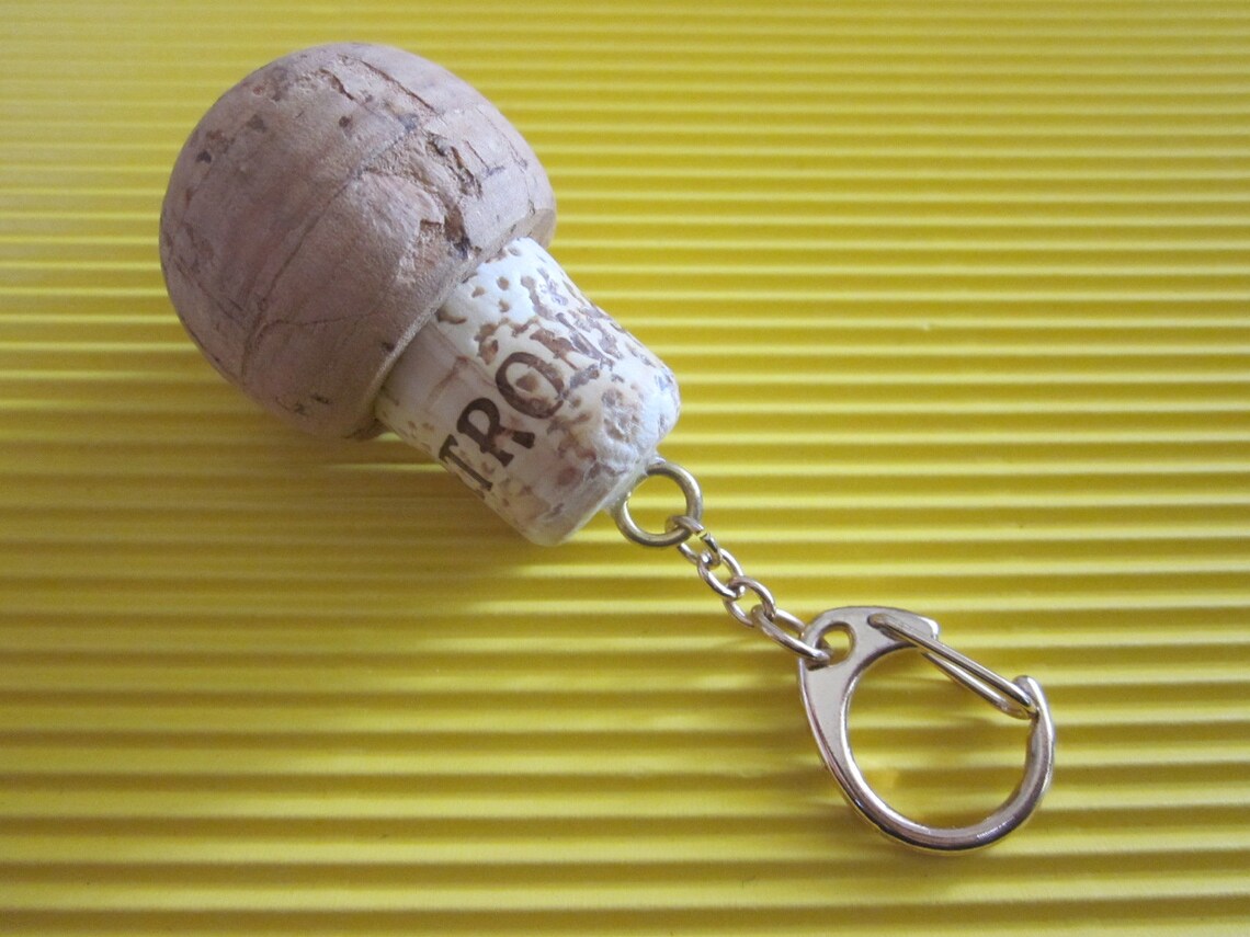 Tequila Cork Gold Keychain- / Alcohol / Recycled / Mexican Key Chain ...