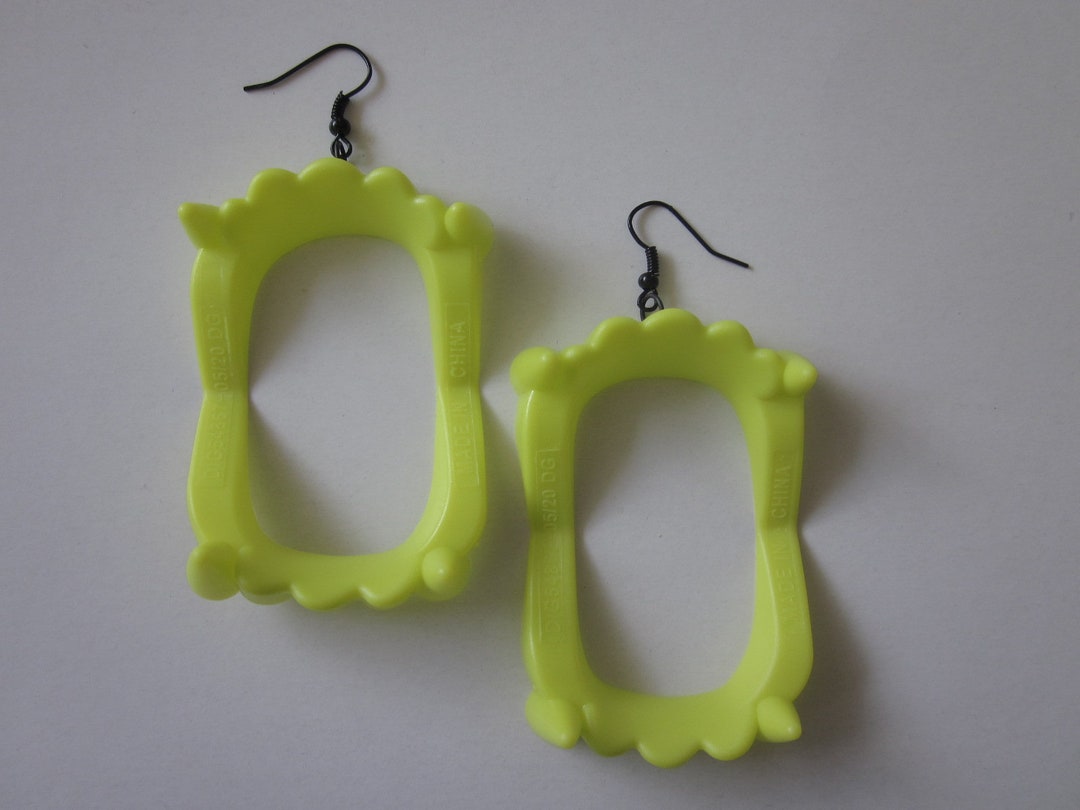 Neon Green Vampire Teeth-/ Costume / Halloween / Dia De Los Muertos ...