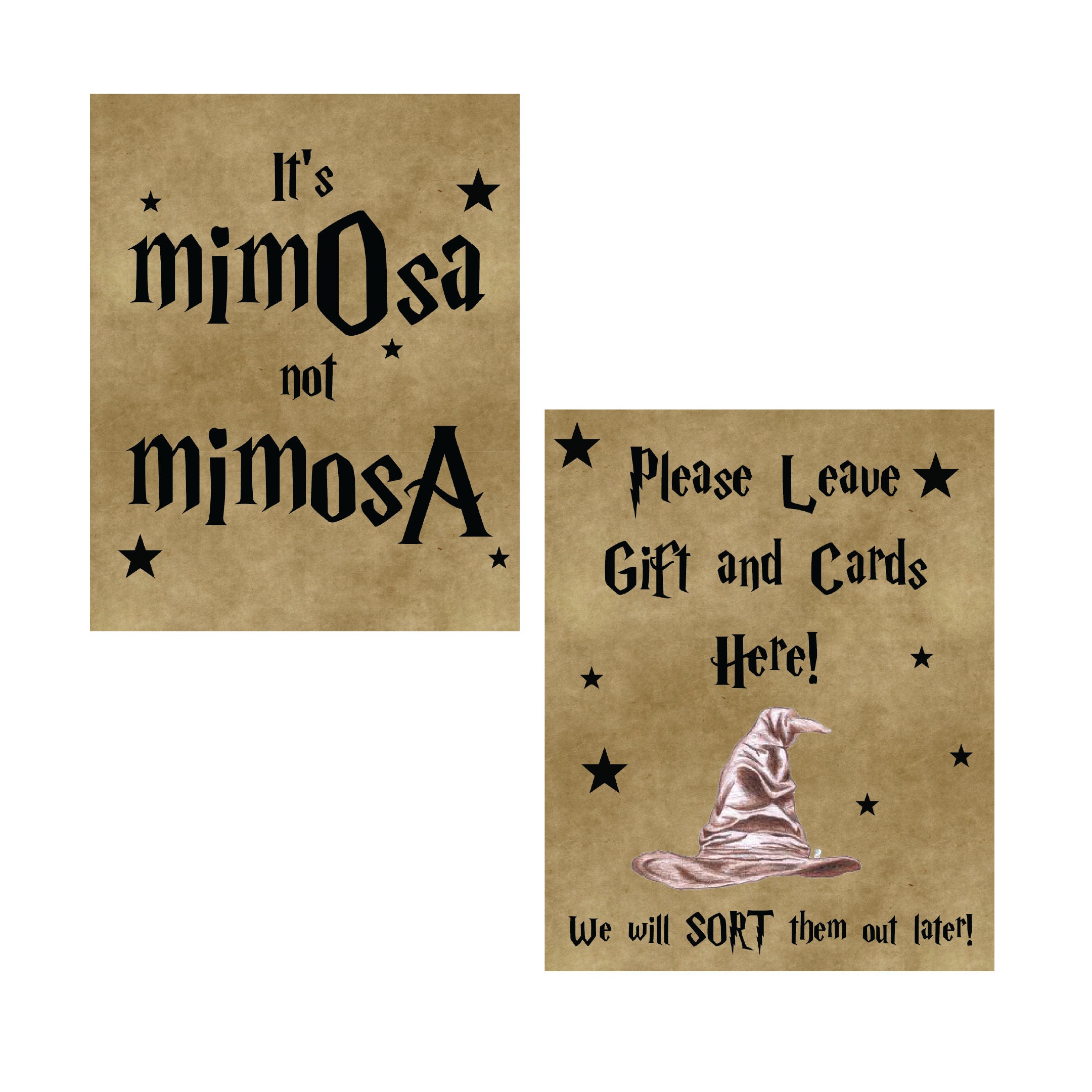 PRINTABLE Instant Download Wizard Party Signs Set, Wizard Party Custom ...