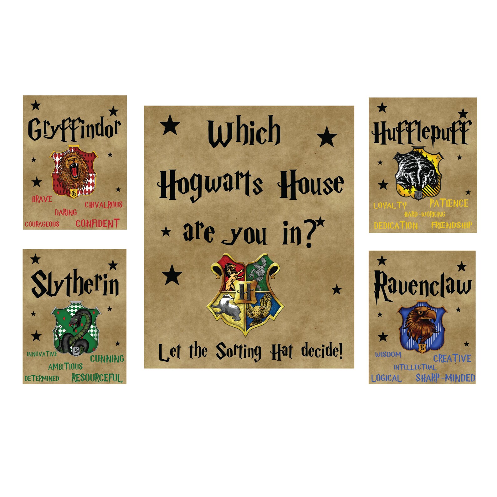 PRINTABLE Instant Download Wizard Party Signs Set, Wizard Party Custom ...