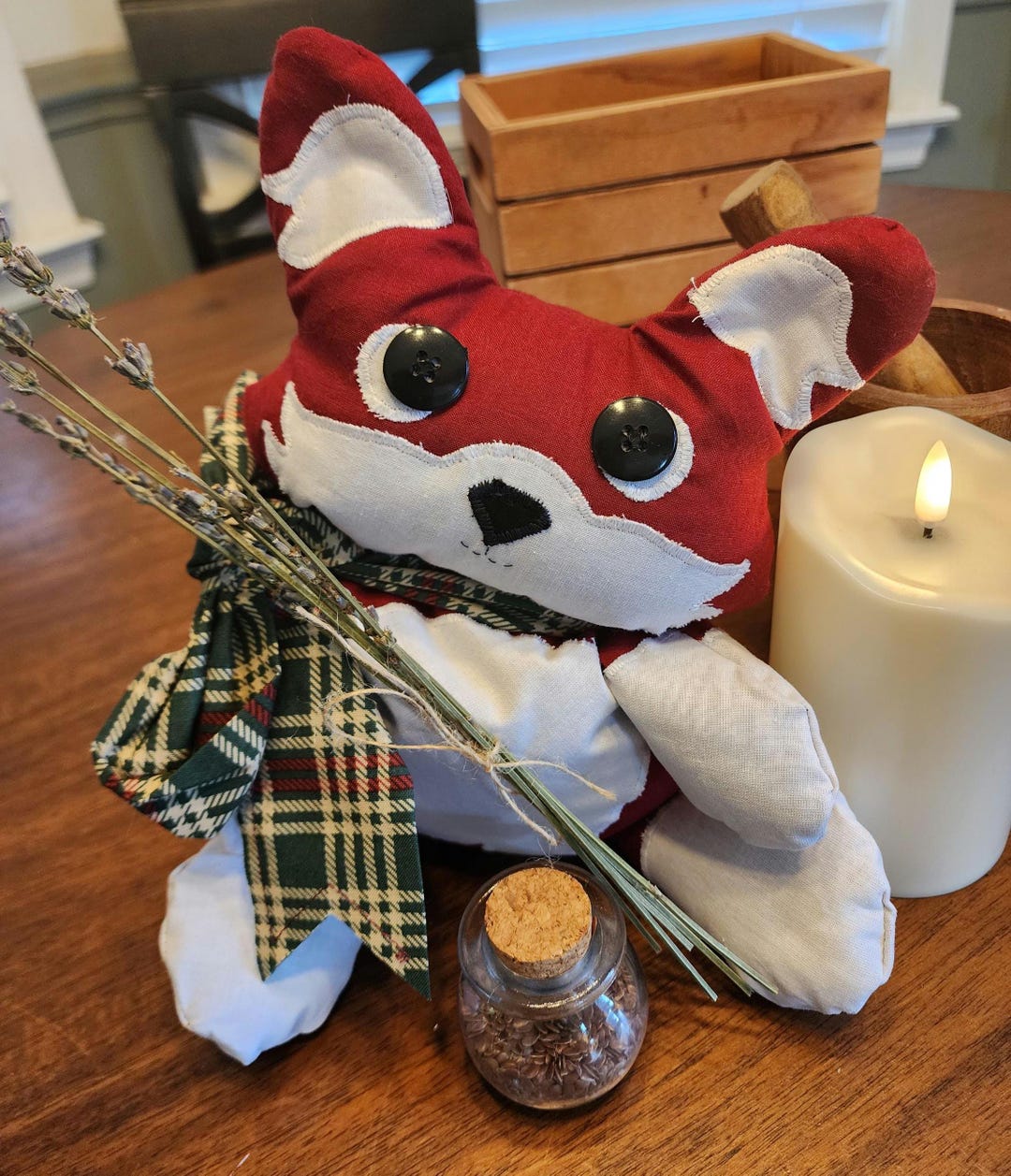Heat Pack Fox With Flax Seed and Lavender Buds - Etsy
