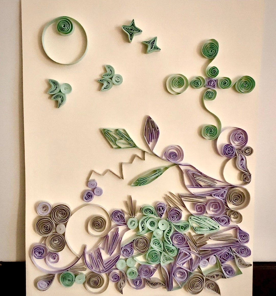 Handmade Quilling Art W/doves Anniversary Housewarming Wall - Etsy
