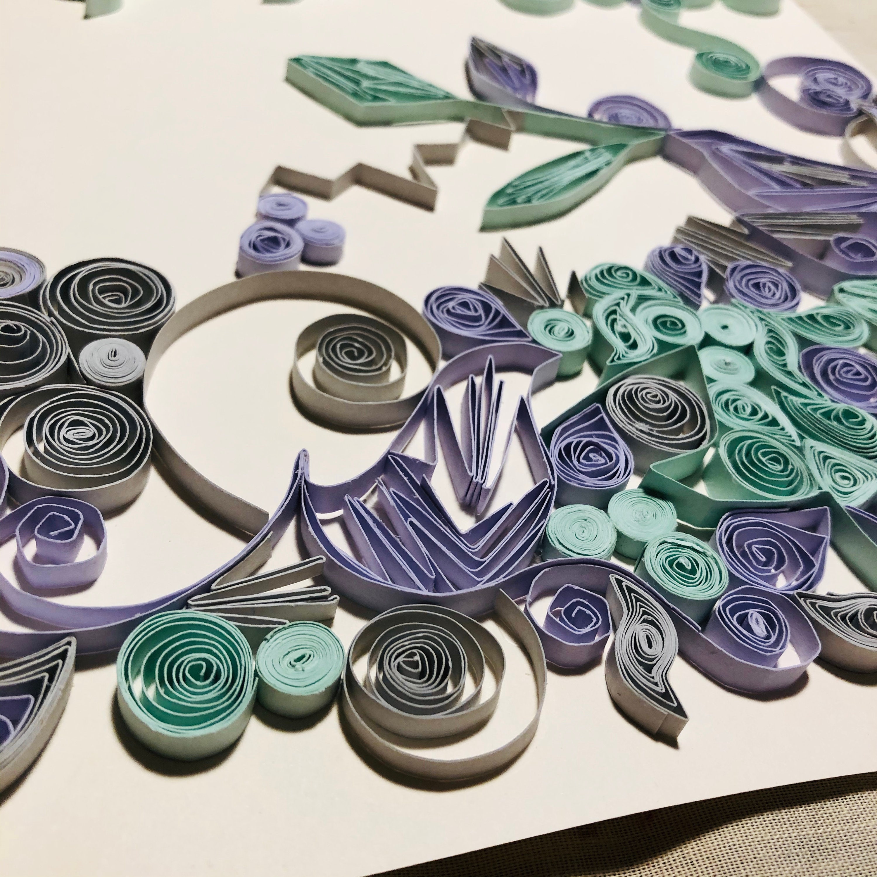 Handmade Quilling Art W/doves Anniversary Housewarming Wall - Etsy