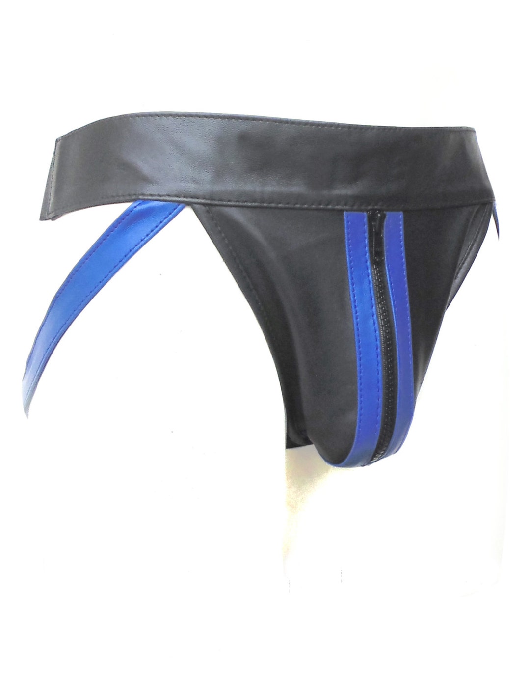 Men's Leather Jocks Jockstrap With Colour Strip Custom - Etsy