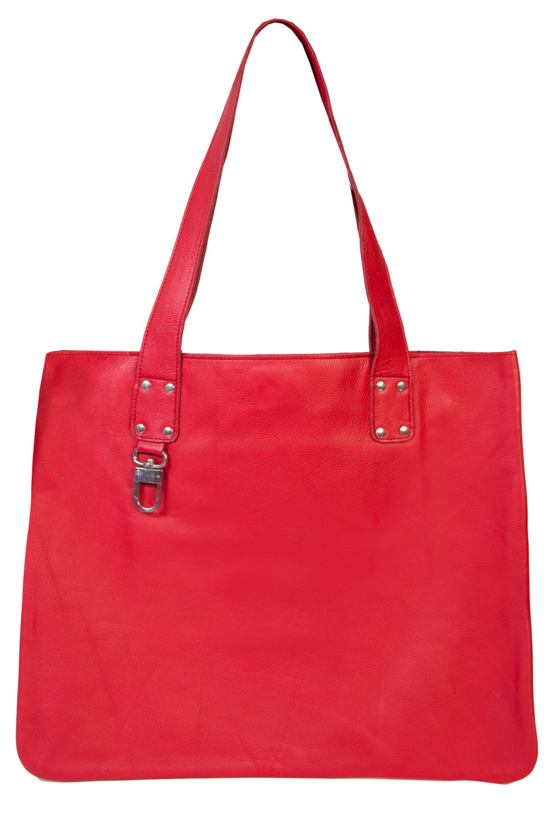 Real Leather Tote Bag in RED Colour Measurements Are the Length is 31cm ...