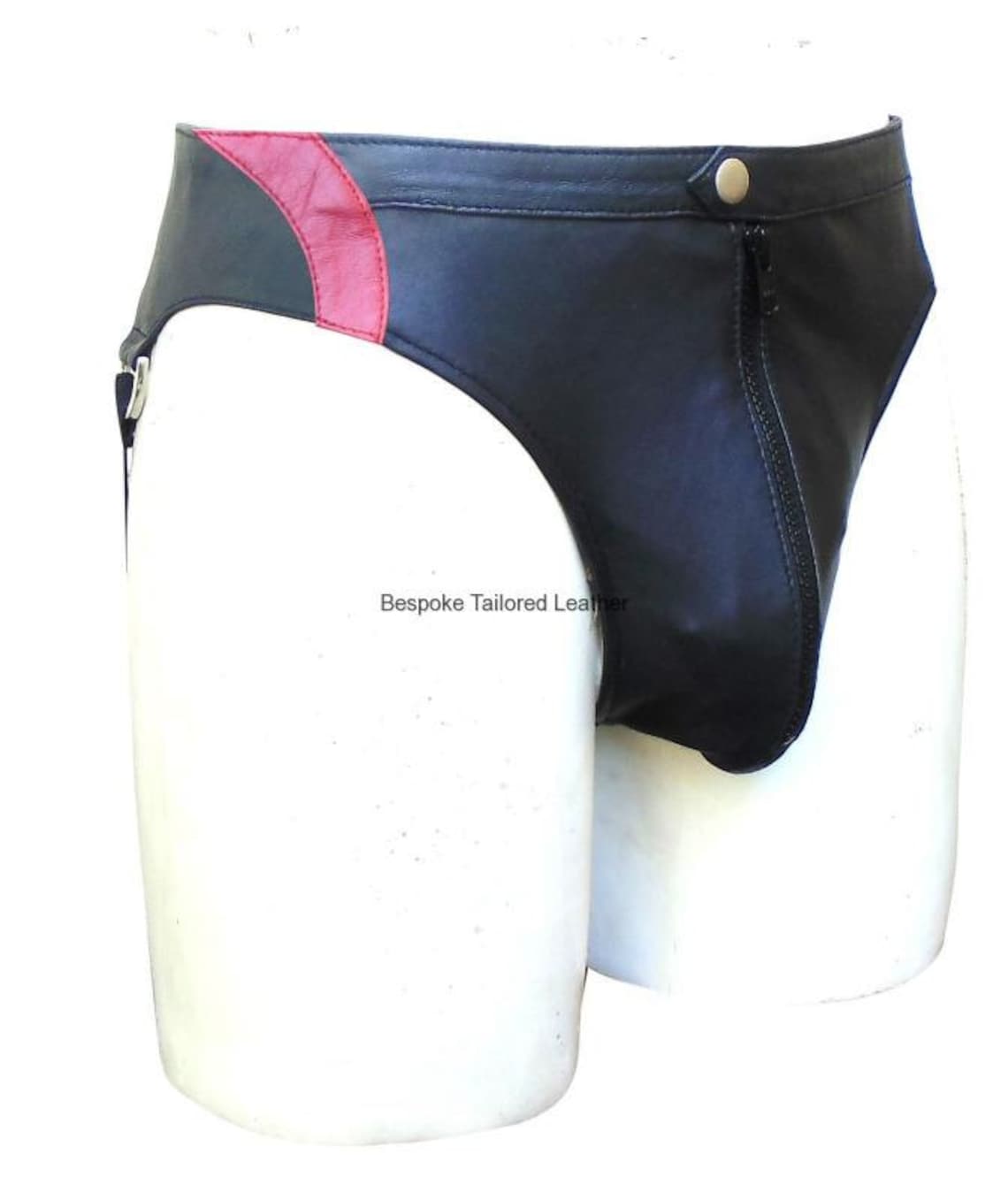 Men's Leather Jocks Jockstrap With Red Colour Stripe | Etsy