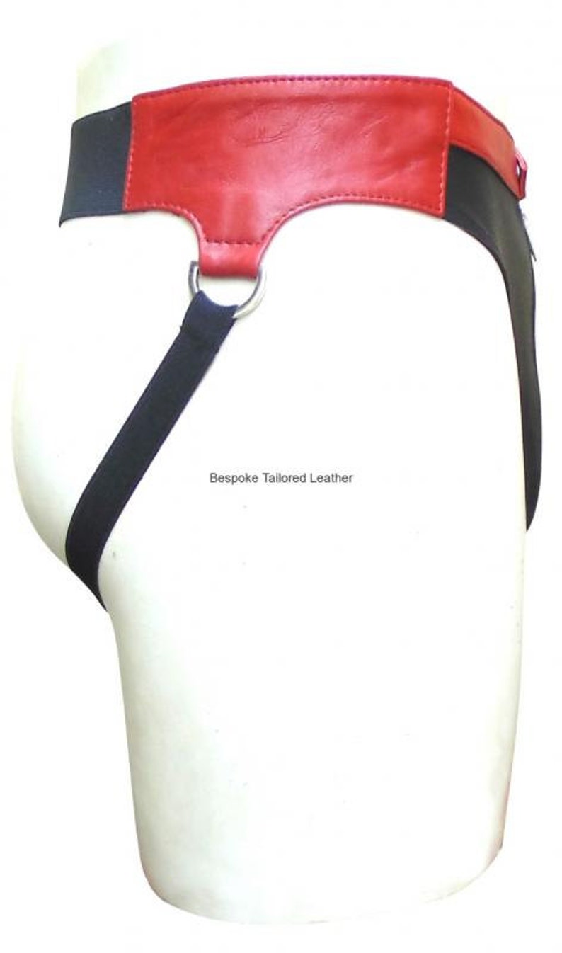 Leather Jocks Strap With Colour Waistband Custom Made to Order - Etsy