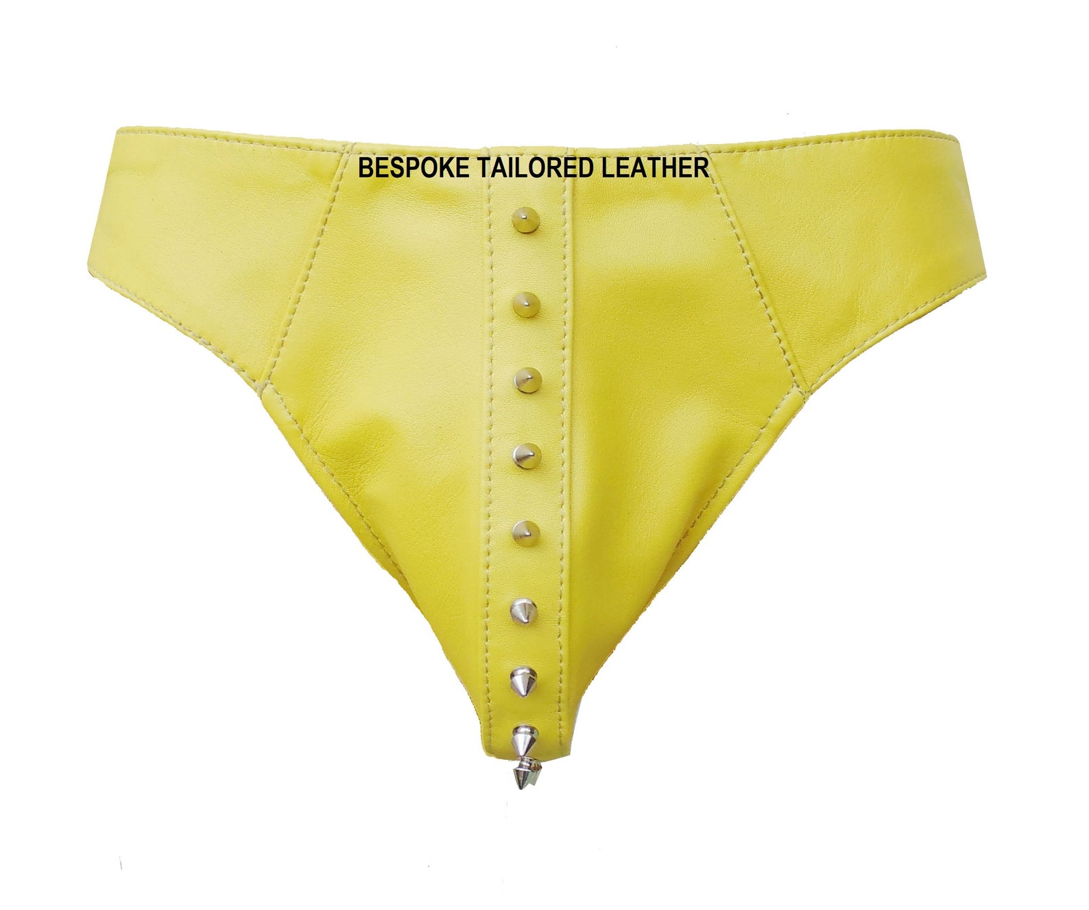 YELLOW Leather Jocks/thong With Metal Stud Custom Made to | Etsy