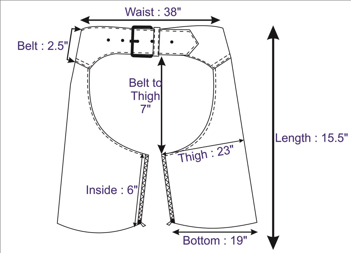 Men's Leather Chaps Shorts With Zip Inside With Jocks as a - Etsy UK