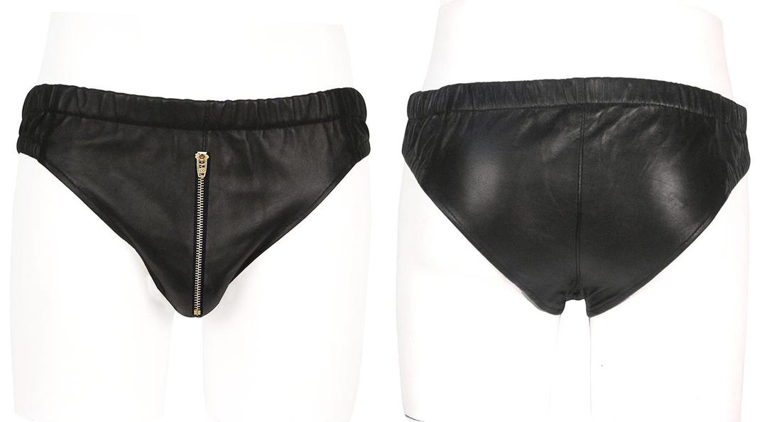 Men's Black Briefs With Zip at the Front. - Etsy