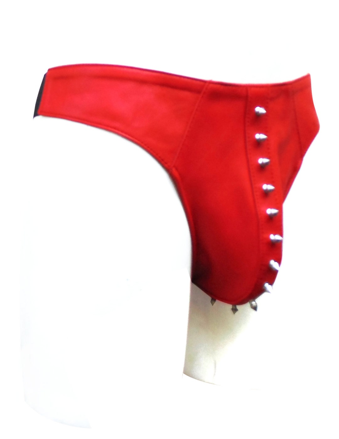 RED Leather Jocks/thong With Metal Stud Custom Made to Order BTLN005 - Etsy