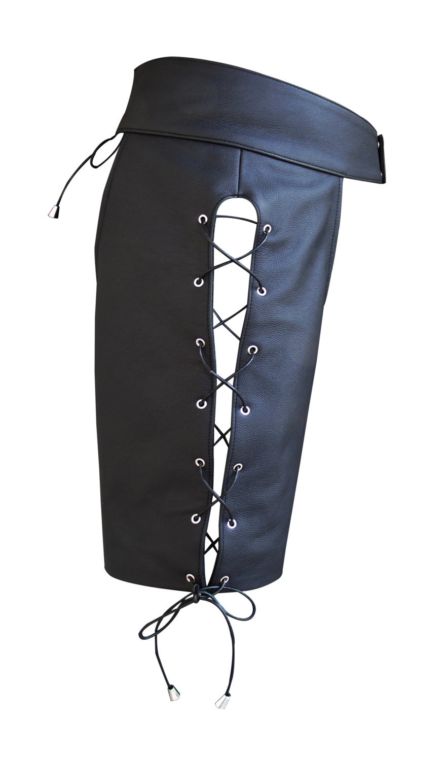 Men's Real Leather Chaps ONLY Shorts BCH001 lace up Style | Etsy