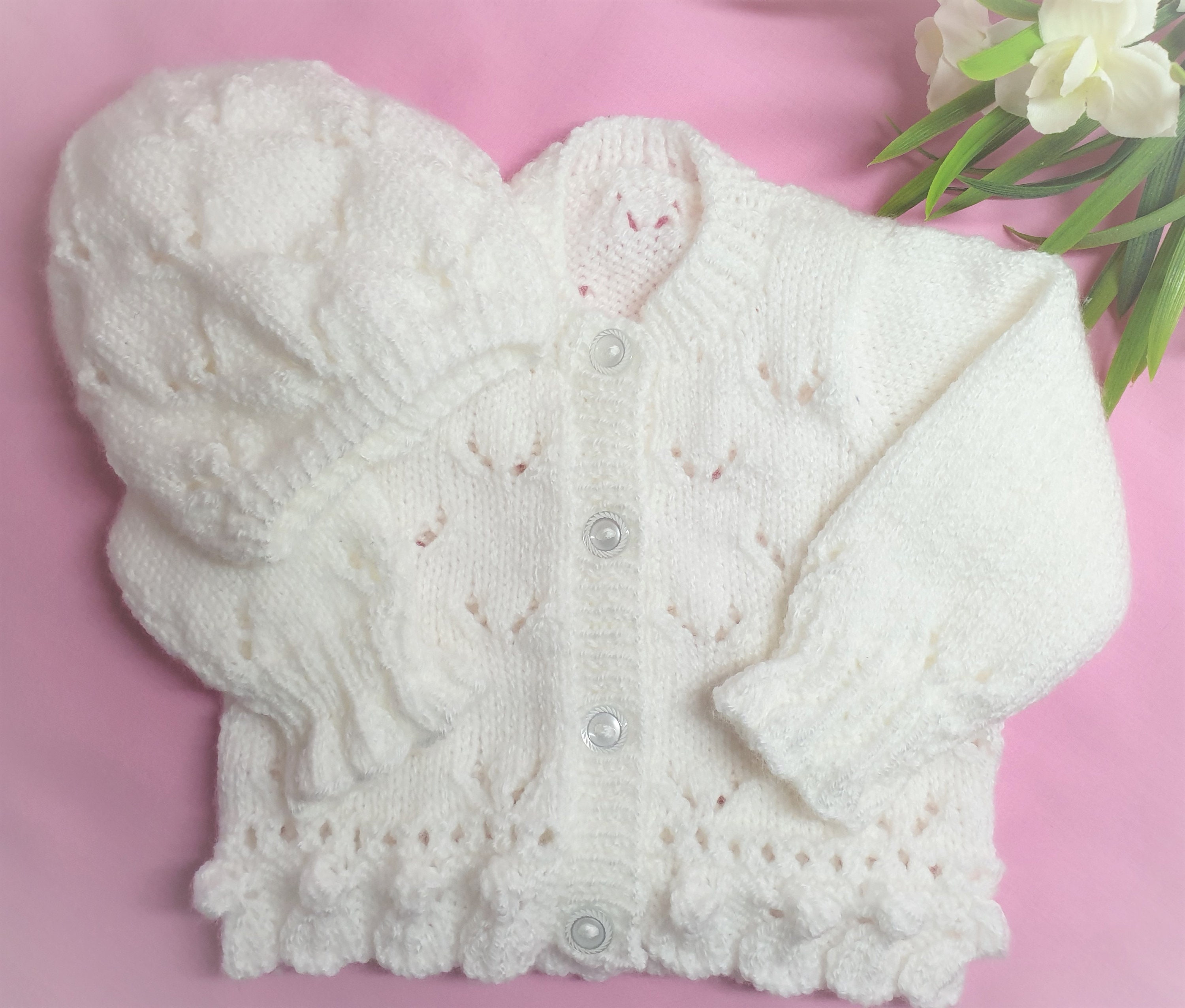 Dk Baby Knitting Pattern to Knit Modern Girls Hat Cardigan Set PDF ...