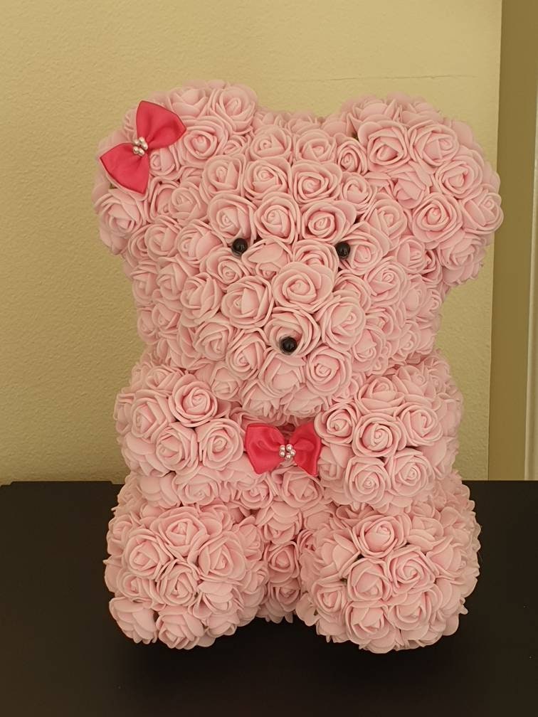 Oso rosa floral oso para siempre regalos de ducha de bebé | Etsy