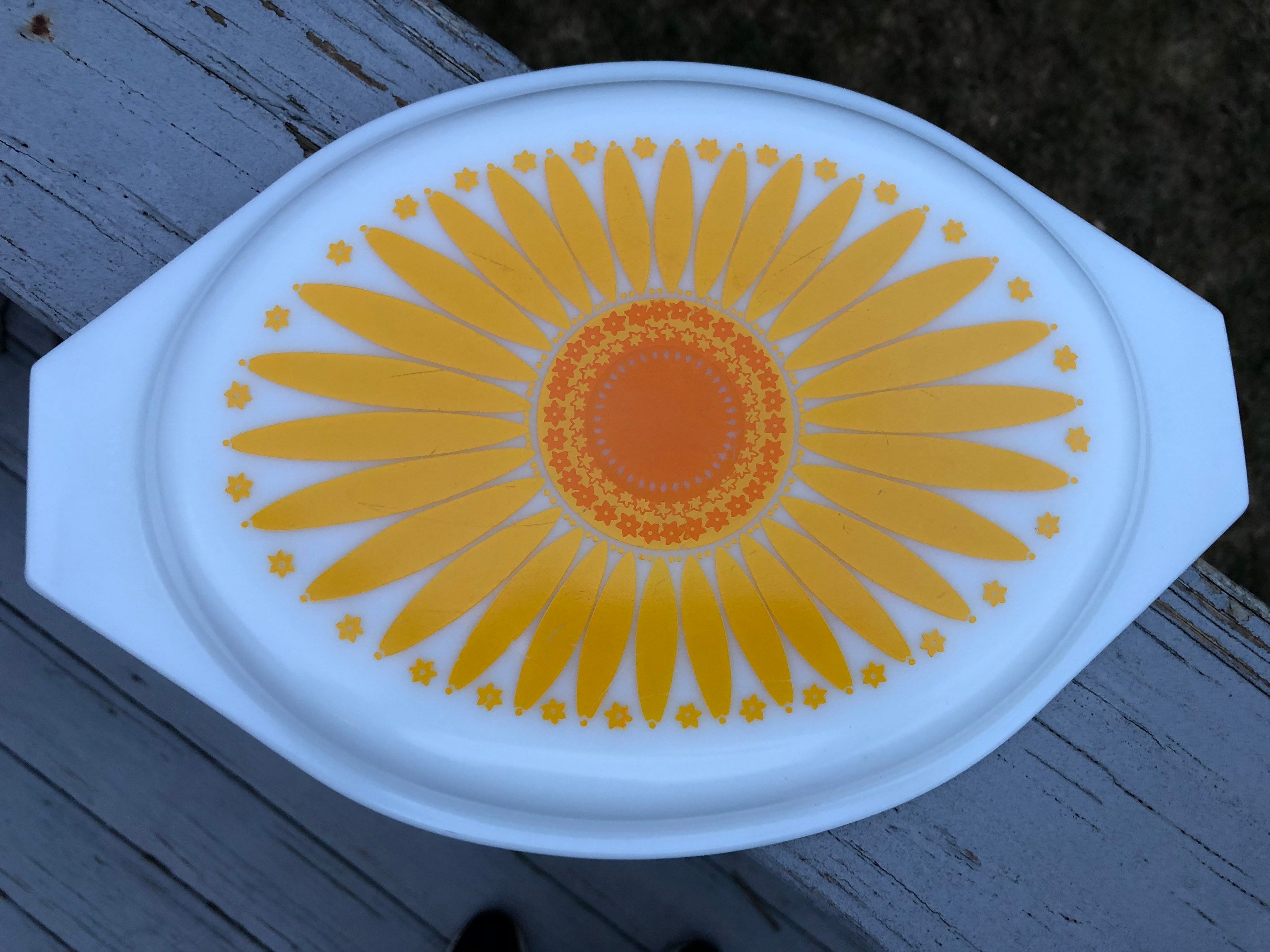 Rare Vintage Sunflower Pyrex Casserole With Sunflower Lid - Etsy