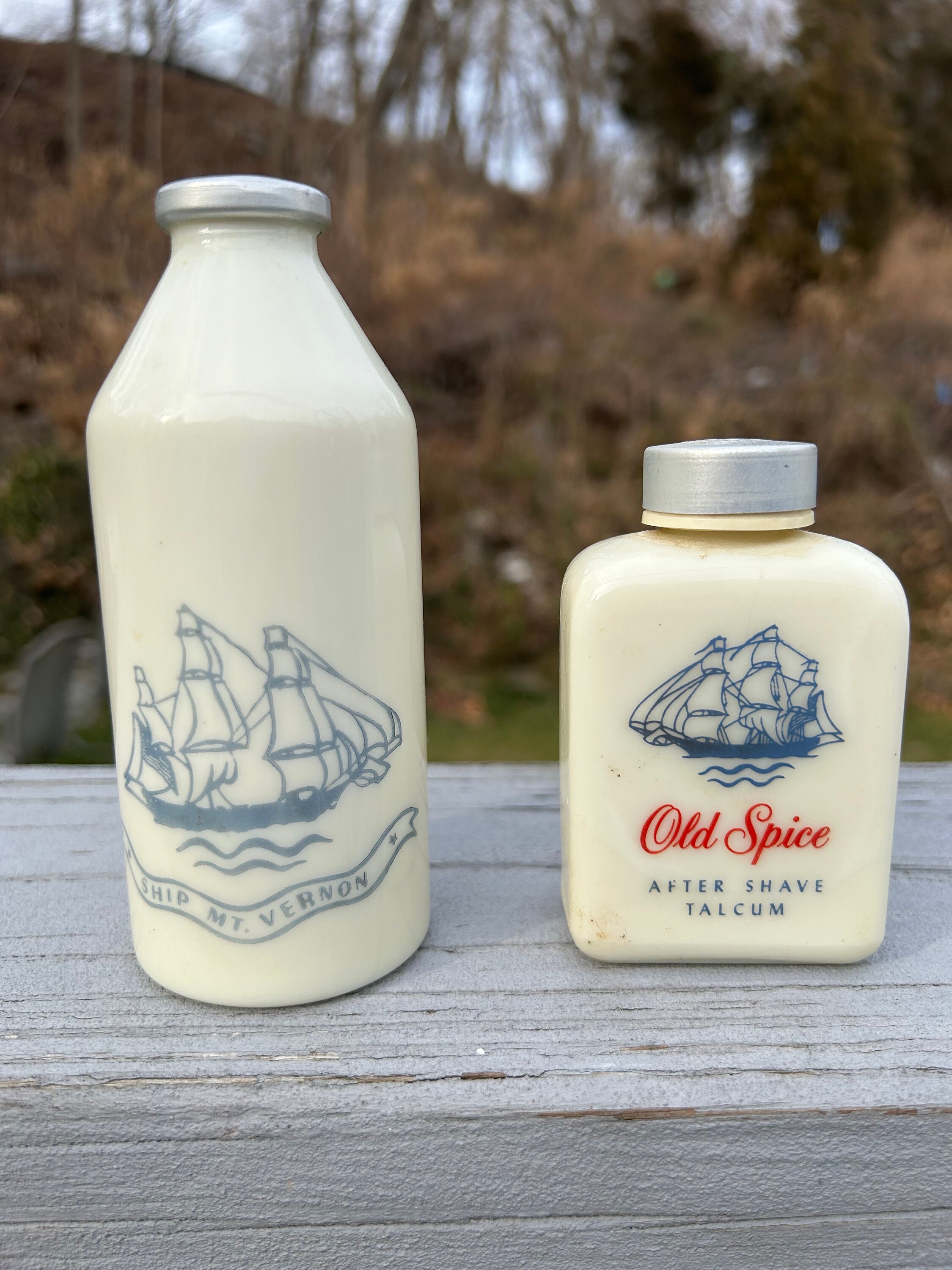 Old Spice Talcum for Men Bottle Ship Mt. Vernon Old Spice Aftershave ...