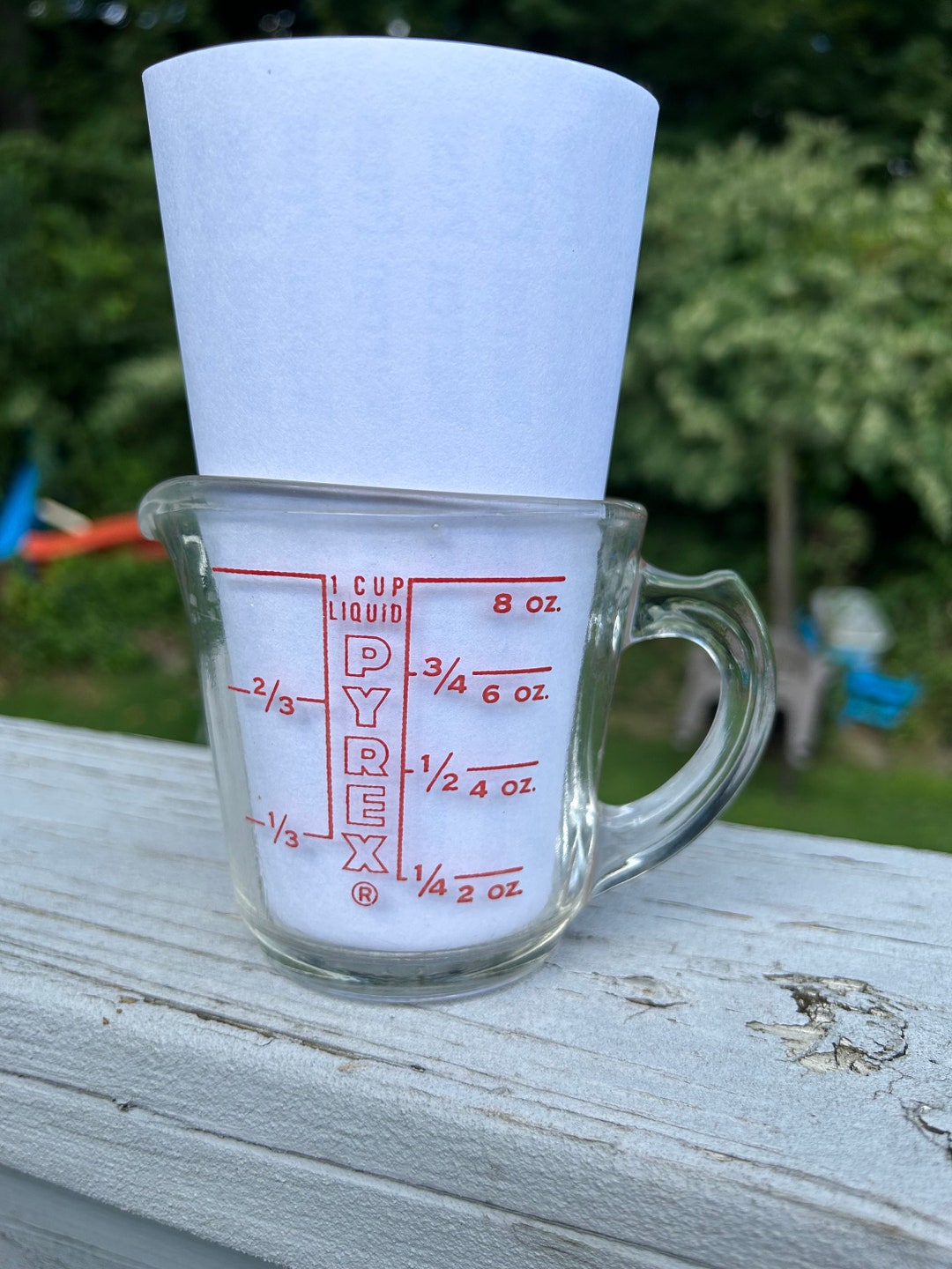 Vintage Small Pyrex Glass 1 Cup Measuring Cup, NO Metric, Easy to Read ...
