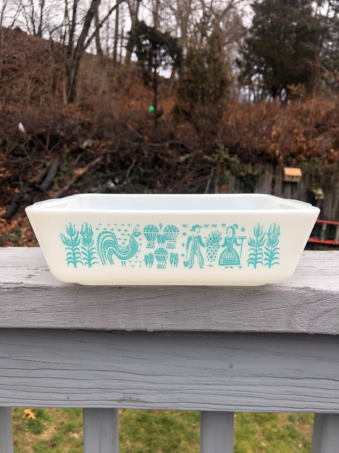 Vintage Pyrex Blue Amish Butterprint 0503 1.5 QT Refrigerator Dish W ...