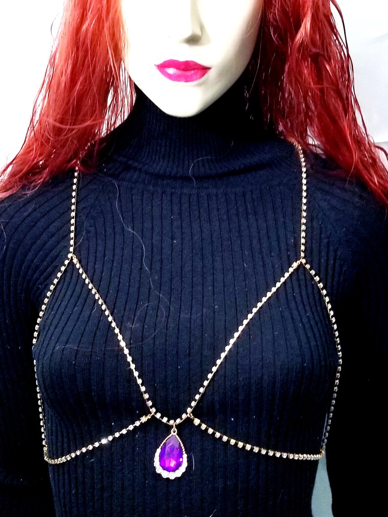 Rhinestone Body Chain Crystal Bra Body Jewelry Beach or | Etsy