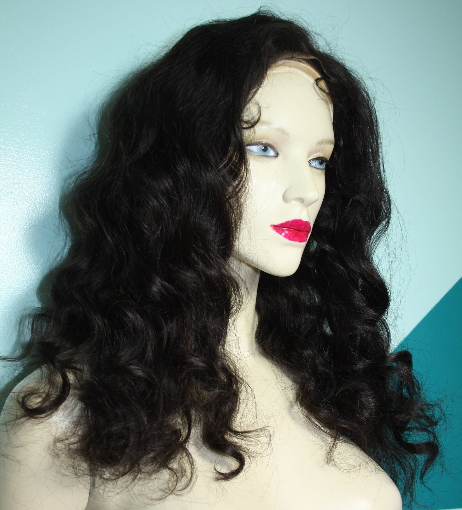 Indian Remi Remy Lace Thin Skin Wig Wigs Human Hair 1B Hand | Etsy