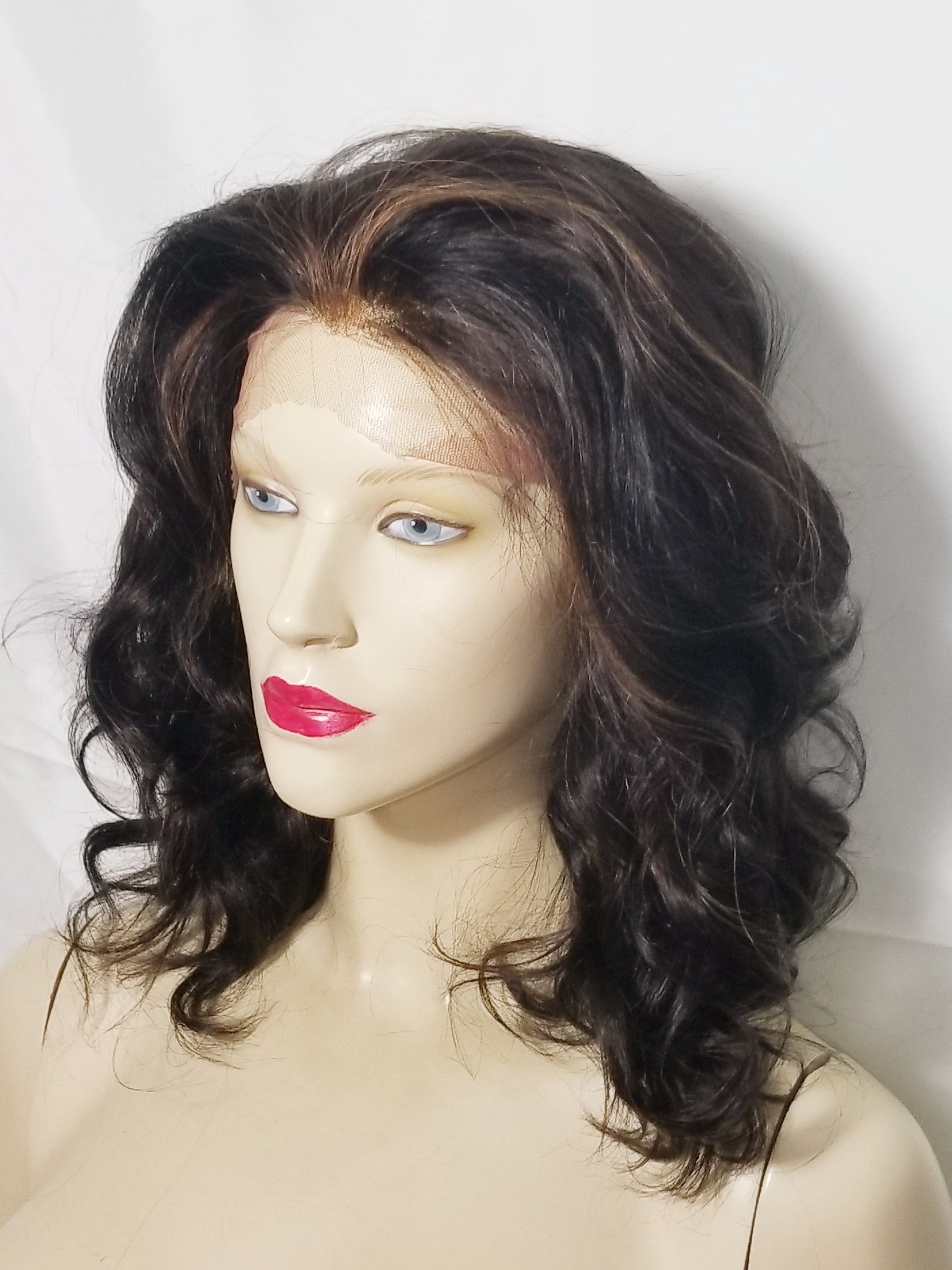 Remi Remy 100% Indian Human Hair Front Lace Wig 1B/30 Choose - Etsy