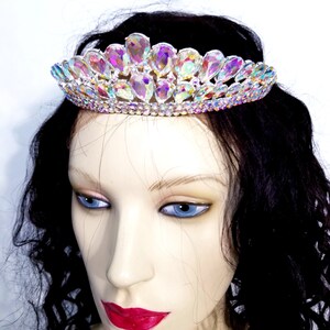 Rhinestone Crystal Tiara AB Crown Tiara Statement Pageant - Etsy