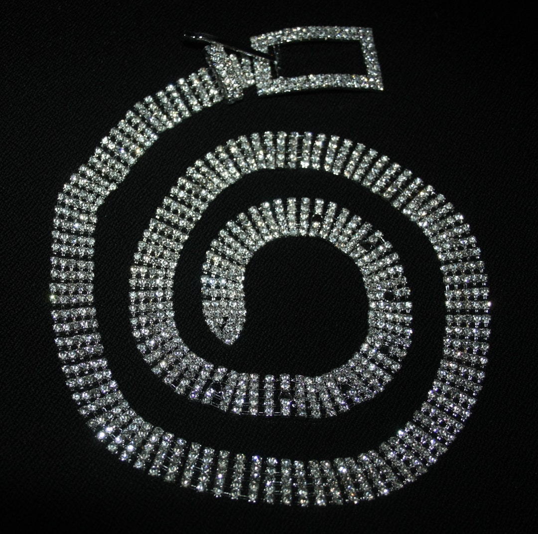 Rhinestone Crystal Belt, Rhinestone Belly Chain, Crystal Body Chain ...