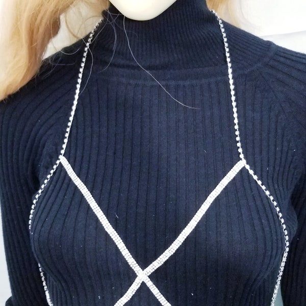 Rhinestone Bra - Etsy
